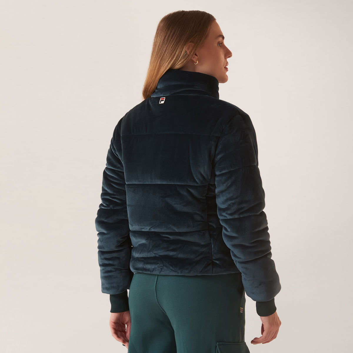 Jaqueta Feminina Fila Velour Puffer - fila